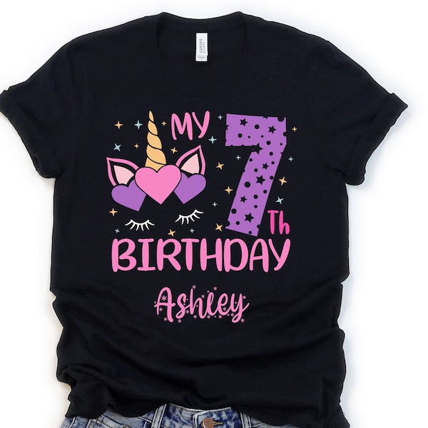 Unicorn 7th Birthday Svg - Etsy