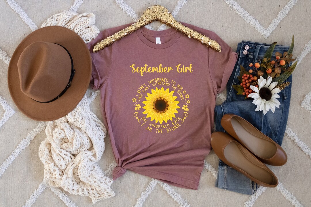September Girl Shirt September Birthday Tee Gift for Birthday Girl ...
