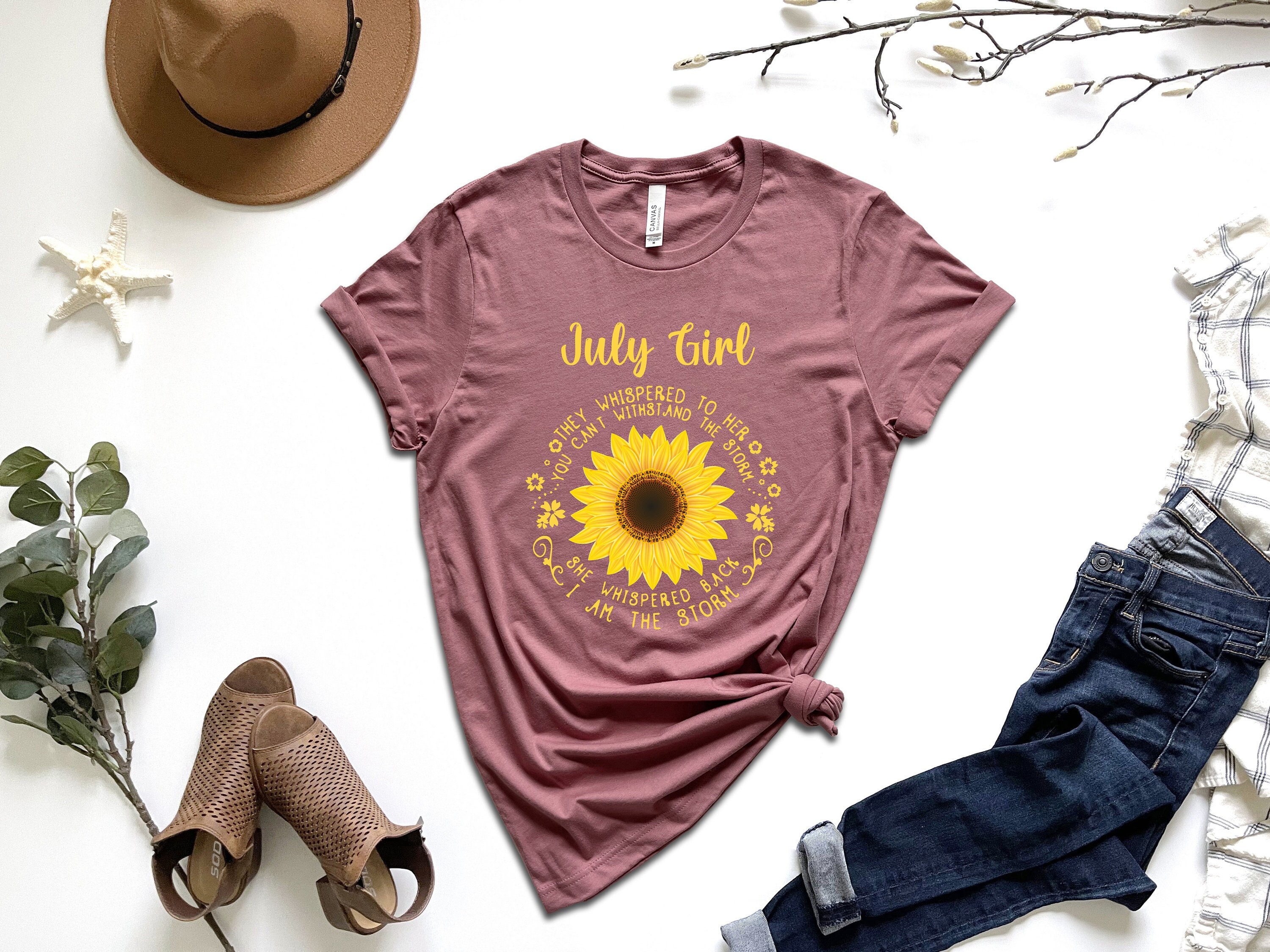 July Girl Shirt July Birthday Tee Gift for Birthday Girl July Birthday ...
