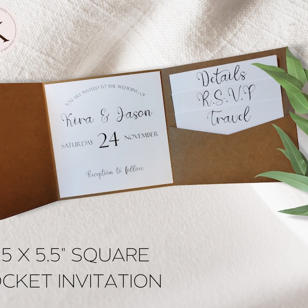 Square Pocketfold - Etsy