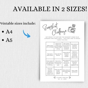 Selfie Challenge Hen Party Game Selfie Bingo Game for Hen Do Challenge ...