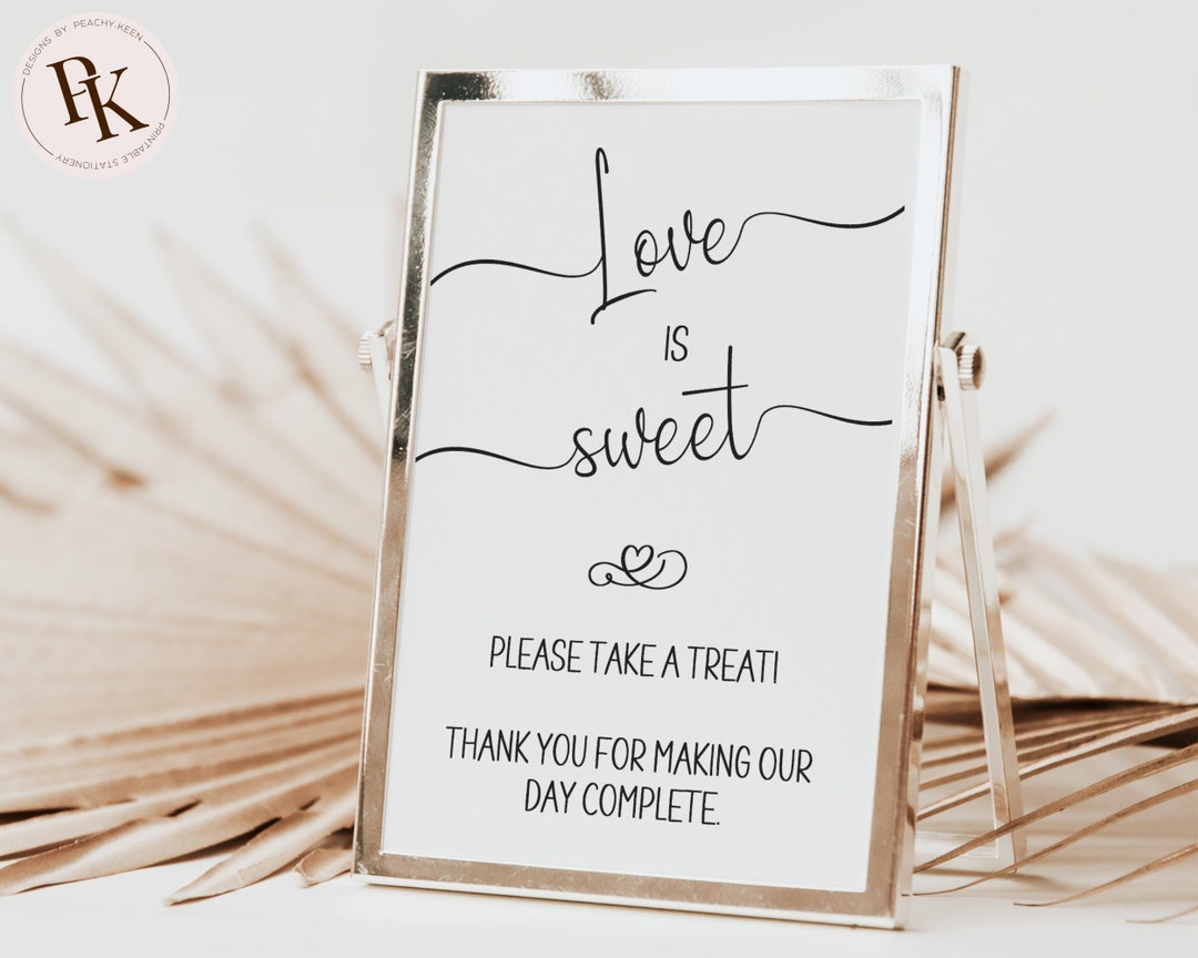 Candy Cart Sign Printable Sweet Treat Sign Instant Download Ceremony ...