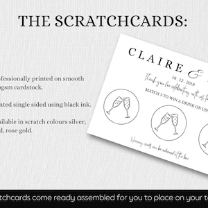 Scratch Card Wedding Favour Scratch Card Personalised Wedding Favour ...