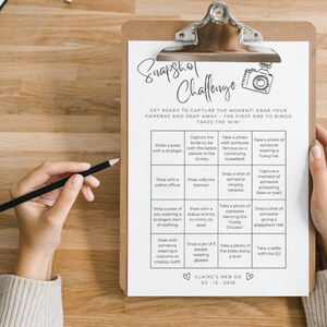 Selfie Challenge Hen Party Game Selfie Bingo Game for Hen Do Challenge ...