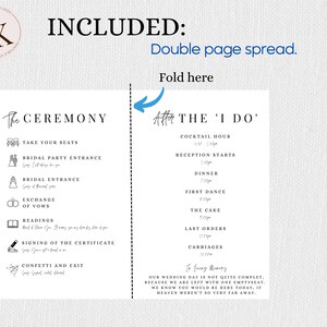 Printable Wedding Program Church Wedding Program Template Wedding Order ...