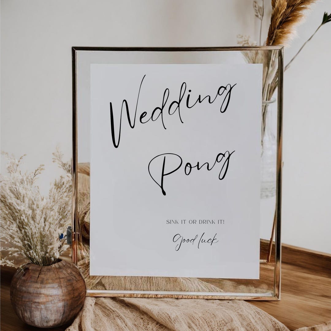 Beer Pong Wedding Sign for Wedding Pong Sign for Wedding Entertainment ...