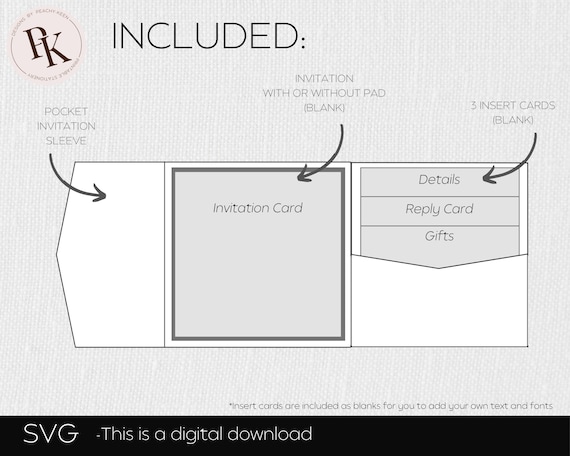 Quarter Fold Invitation Template