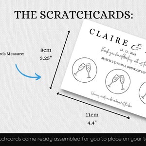 Scratch Card Wedding Favour Scratch Card Personalised Wedding Favour ...