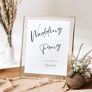 Beer Pong Wedding Sign for Wedding Pong Sign for Wedding Entertainment ...