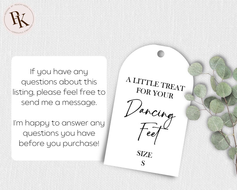 Wedding Flip Flop Tags Printable Treat for Your Dancing Feet Thong Tags ...