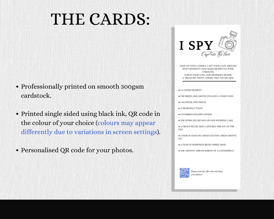 Wedding QR Code Sign I Spy Wedding Game QR Code Wedding Reception ...