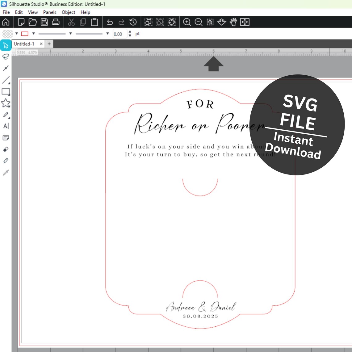 Scratch Card Holder Template for Wedding Favour Lottery Card Holder ...