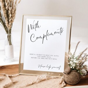 Restroom Hamper Sign With Compliments Sign for Restroom Sign for ...