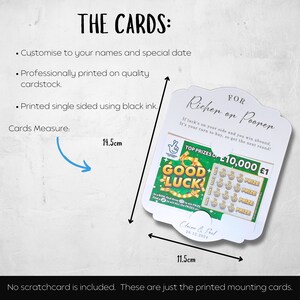 Scratch Card Holder Wedding Favour Scratch Card Holder Personalised ...