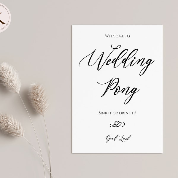 Wedding Beer Pong Sign - Etsy