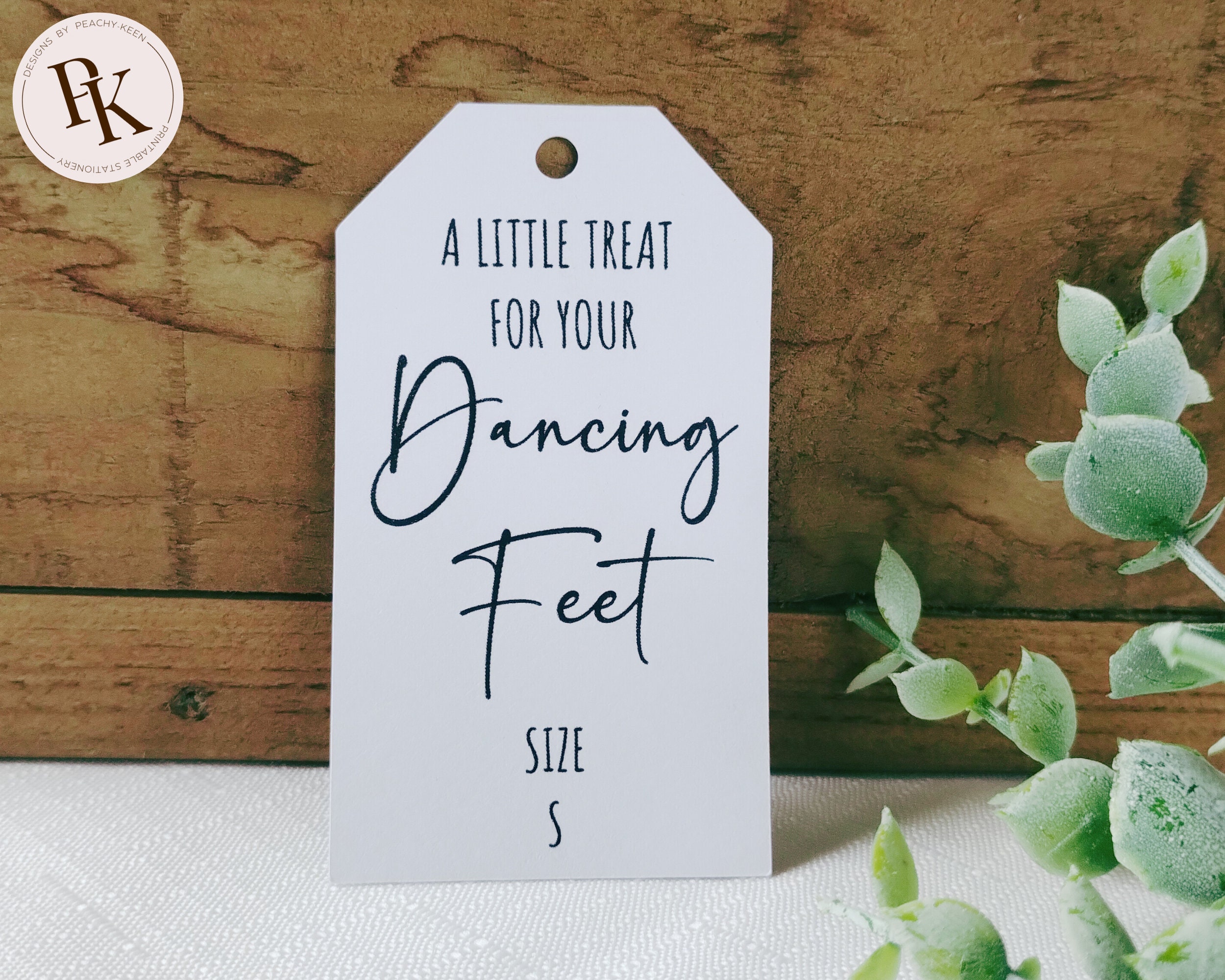 Wedding Flip Flop Tag Treat for Your Dancing Feet Thong Tag for ...