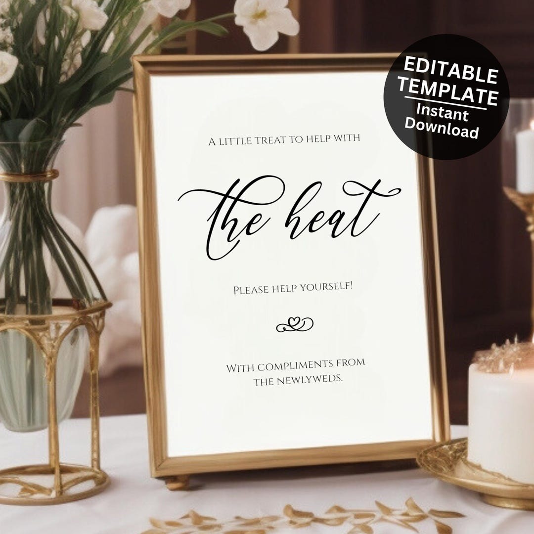 Wedding Fan Sign Editable Template Wedding Sign for Destination Wedding ...