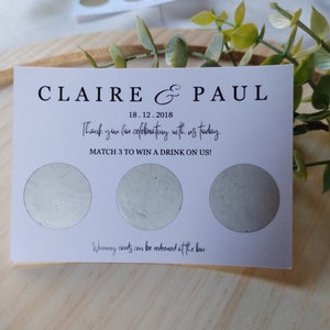Scratch Card Wedding Favour Scratch Card Personalised Wedding Favour ...