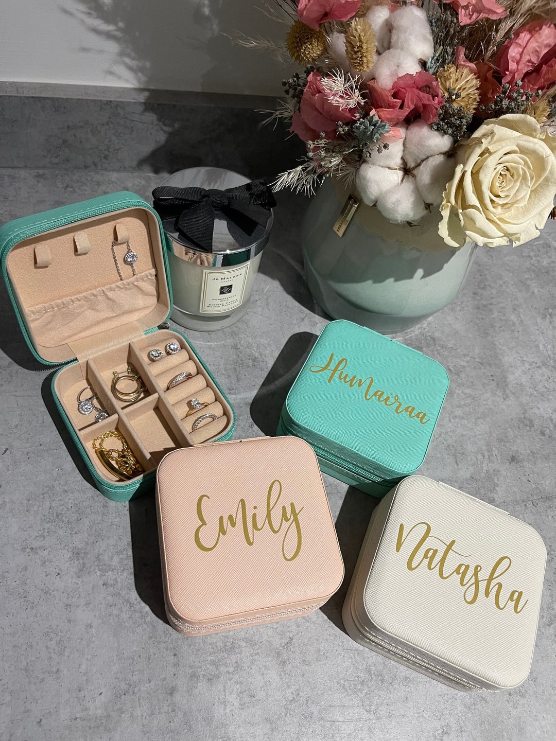 Personalised Premium Jewellery Box Custom Travel Jewellery Box Perfect ...