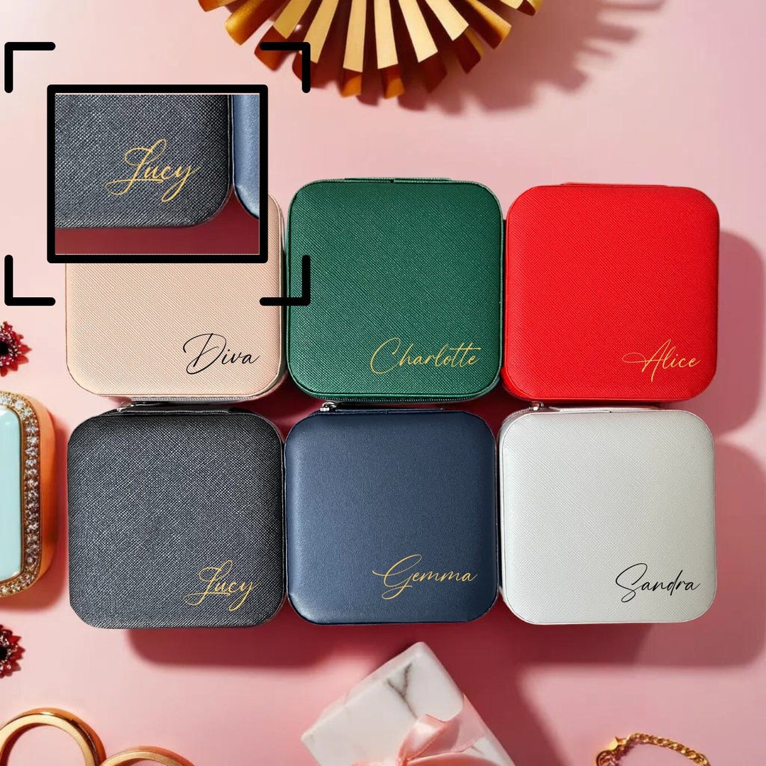 Personalised Premium Jewellery Box, Custom Travel Jewelry Box, Perfect ...