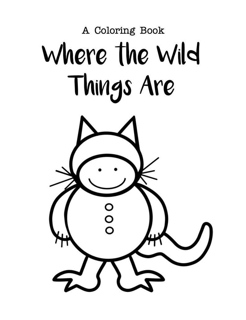 Where the Wild Things Are Coloring Book - Etsy