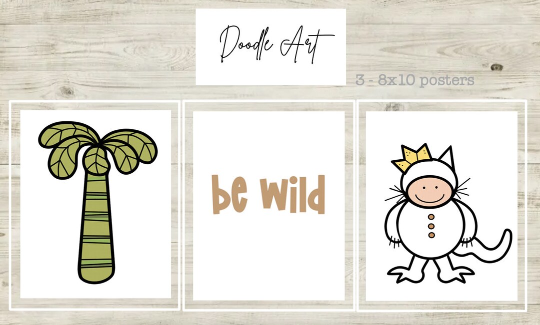Be Wild Poster Set - Etsy