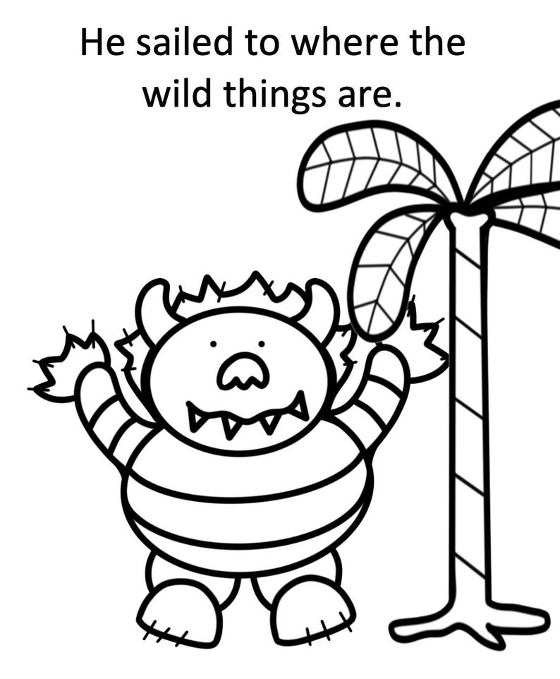Where the Wild Things Are Coloring Book - Etsy