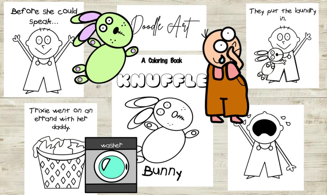 Knuffle Bunny Coloring Book - Etsy