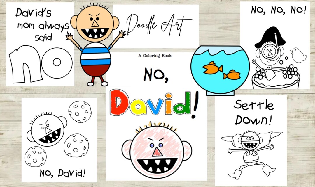 No, David - A Coloring Book - Etsy