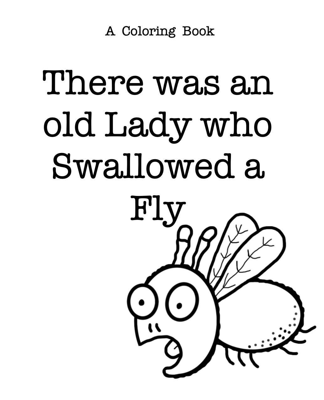 Old Lady Who Swallowed A Fly Coloring Page