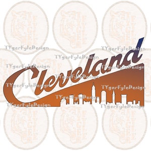 Cleveland Script Digital Download Svg Dxf - Etsy