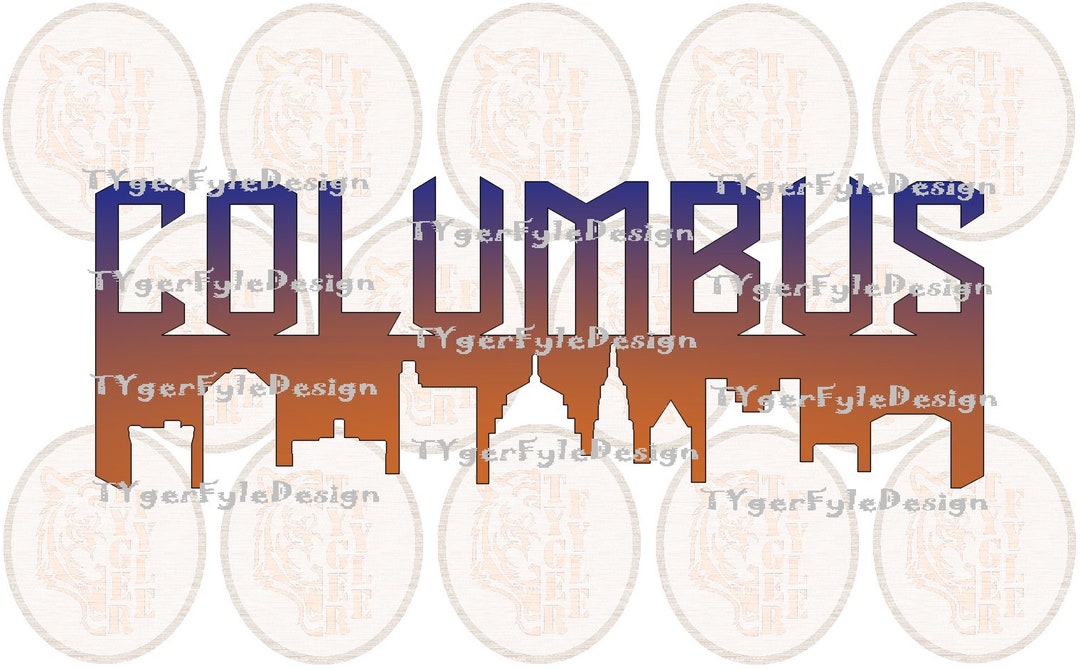 Columbus Skyline SVG & DXF - Etsy