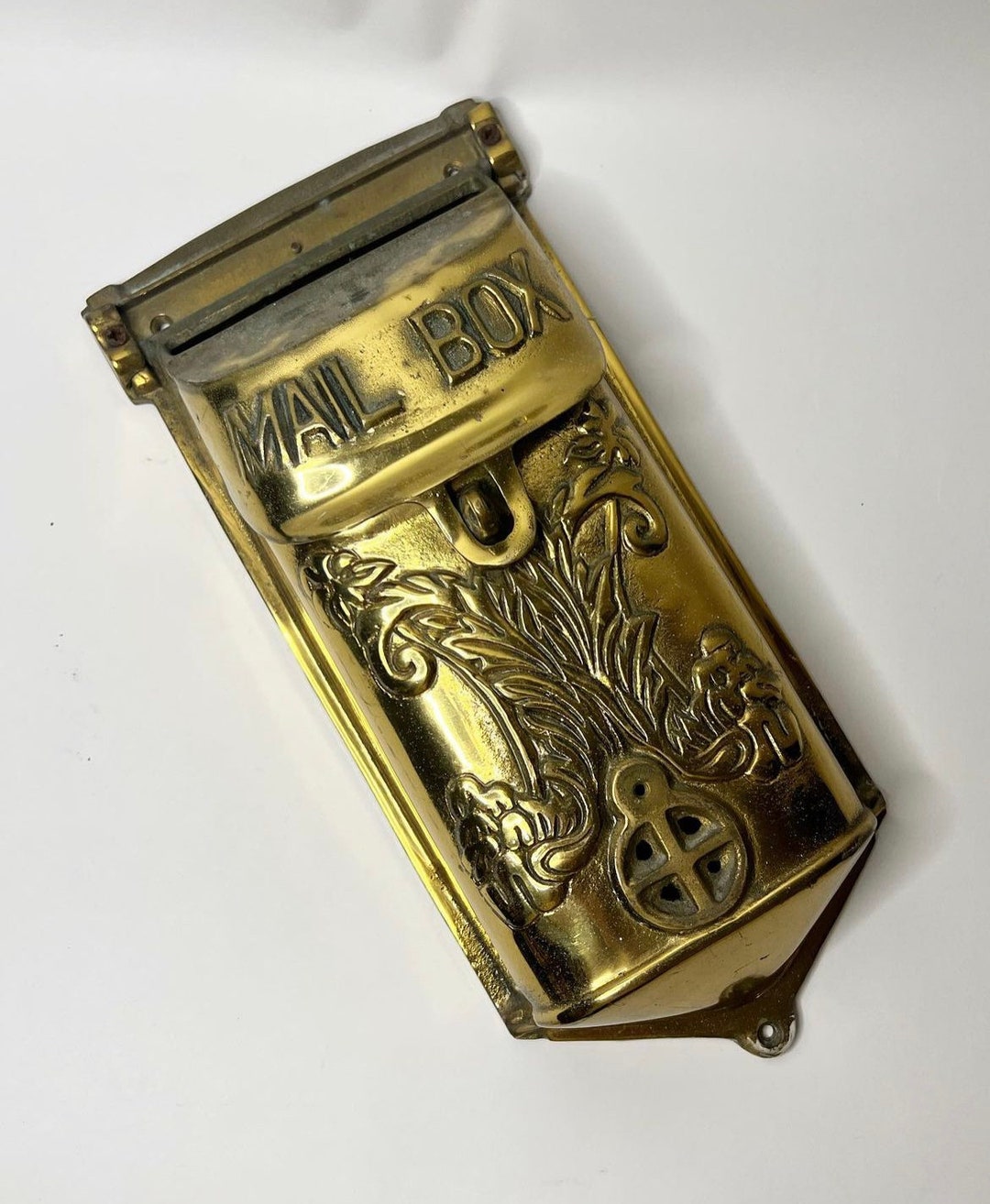 Antique Art Nouveau Standard Cast Solid Brass Mailbox - Etsy