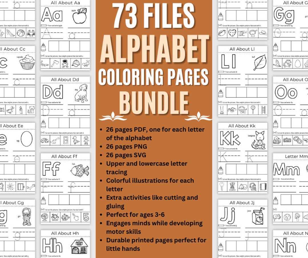 Alphabet Coloring Pages for Kids, Coloring Pages for Kids Printable ...