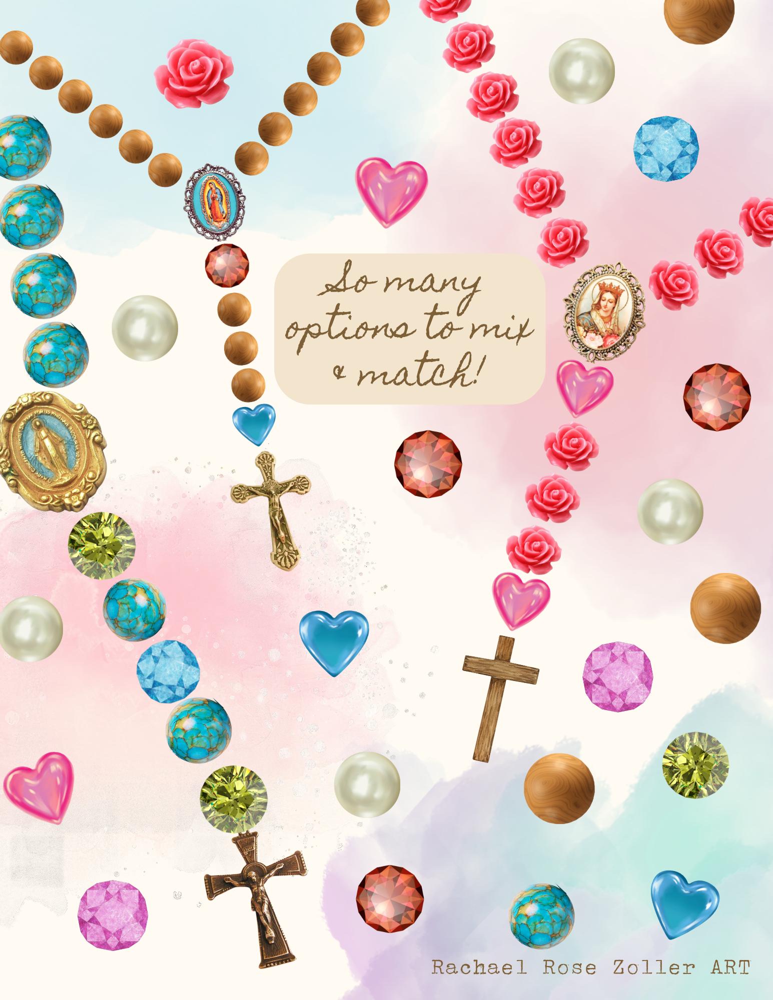 Printable Catholic Preschool “build a Rosary” Activity – 10 Rosary Bead ...