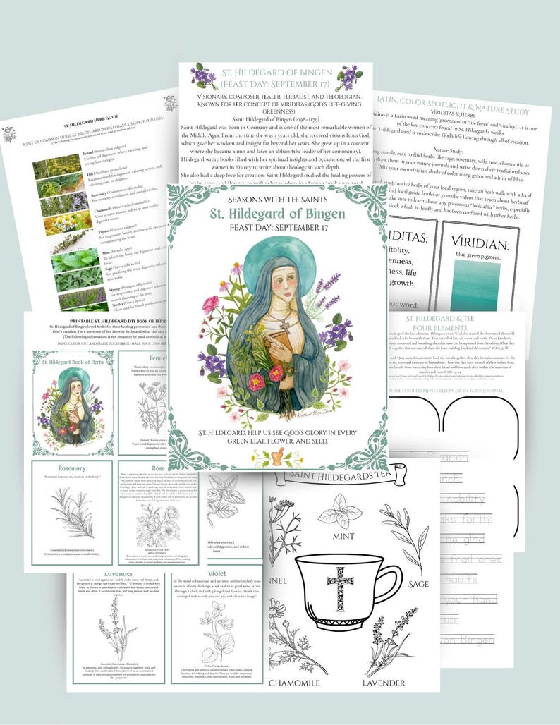 St. Hildegard of Bingen | Seasons With the Saints Homeschool Printable ...