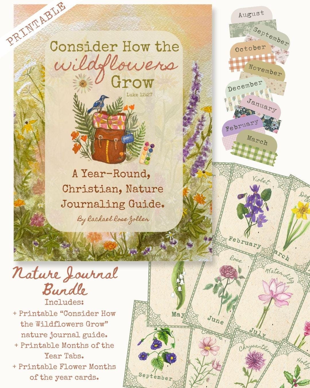 Consider How the Wildflowers Grow Christian Nature Journal Guide by ...