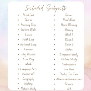 Homeschool Daily Rhythm Cards PDF Download by Rachael Rose Zoller ...