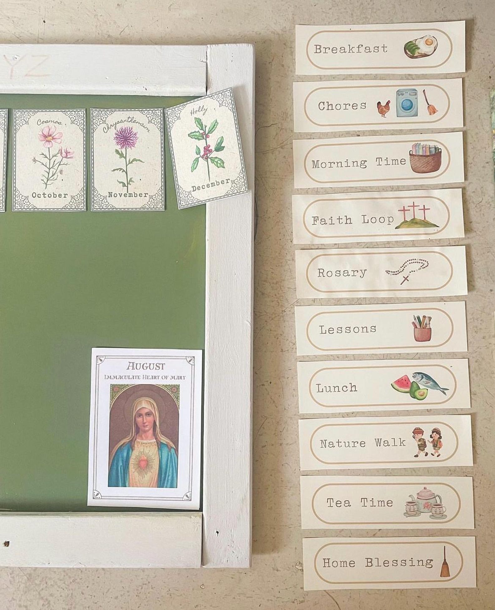 Homeschool Daily Rhythm Cards PDF Download by Rachael Rose Zoller ...