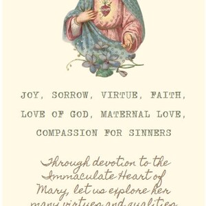August Immaculate Heart of Mary Printable Catholic Liturgical ...