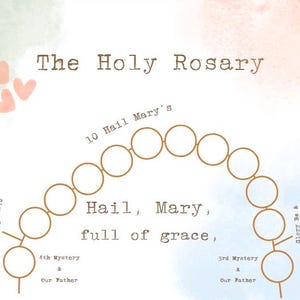 Printable Catholic Preschool “build a Rosary” Activity – 10 Rosary Bead ...