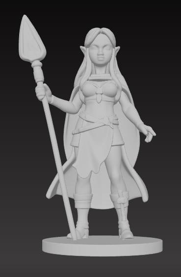 2 Female Elf Miniatures - STL Files | 3D Printing | D&D TTRPG | Bundle ...