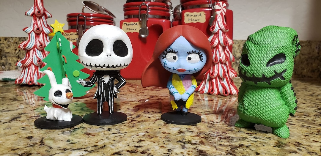 Spooky Nightmare Before Christmas Figures - 4 Digital STL Files for 3D ...