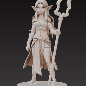 2 Female Elf Miniatures - STL Files | 3D Printing | D&D TTRPG | Bundle ...