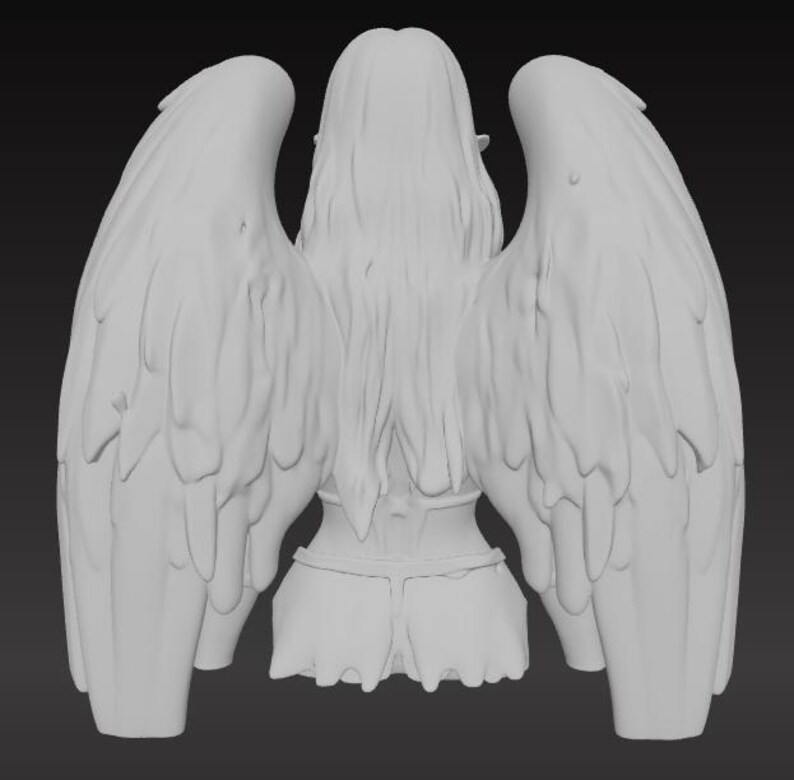 Female Angel Warrior Bust - STL File | 3D Printing |statue | Art ...