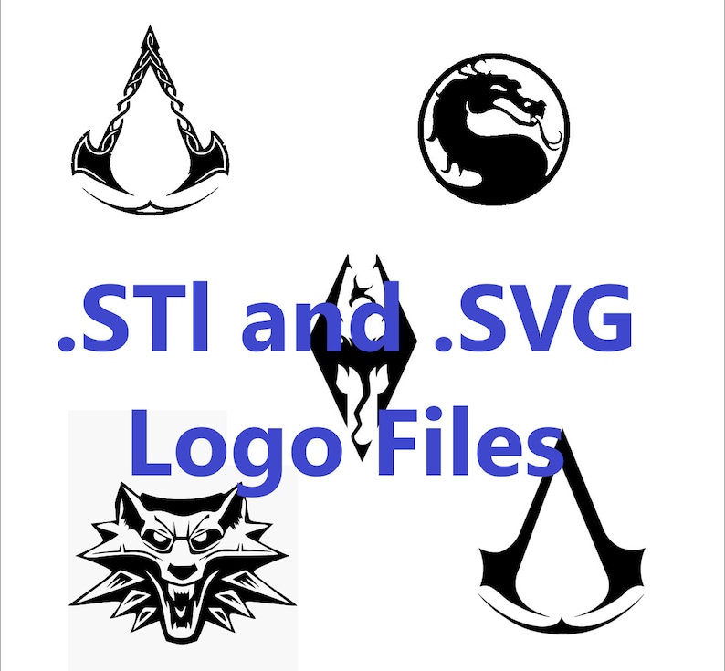 Video Game Logo Decals SVG & STL Bundle - Etsy