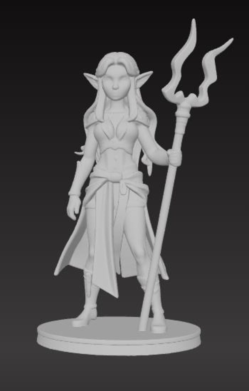 2 Female Elf Miniatures - STL Files | 3D Printing | D&D TTRPG | Bundle ...