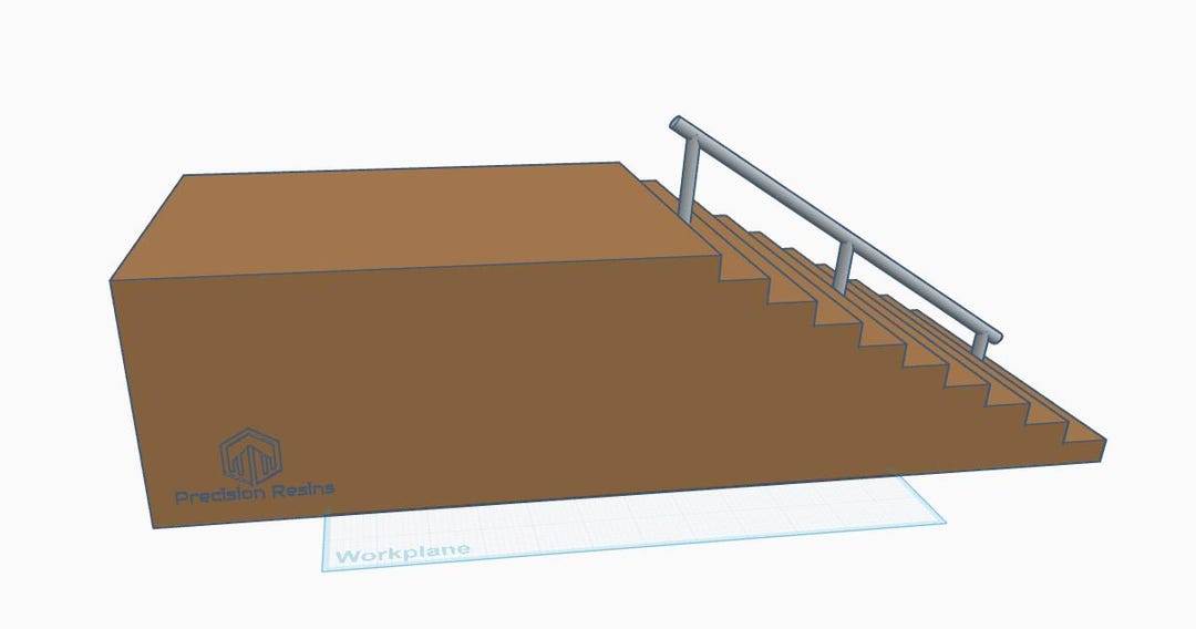 10 Step Staircase Single-rail - Fingerboard Skatepark - Printable STL ...