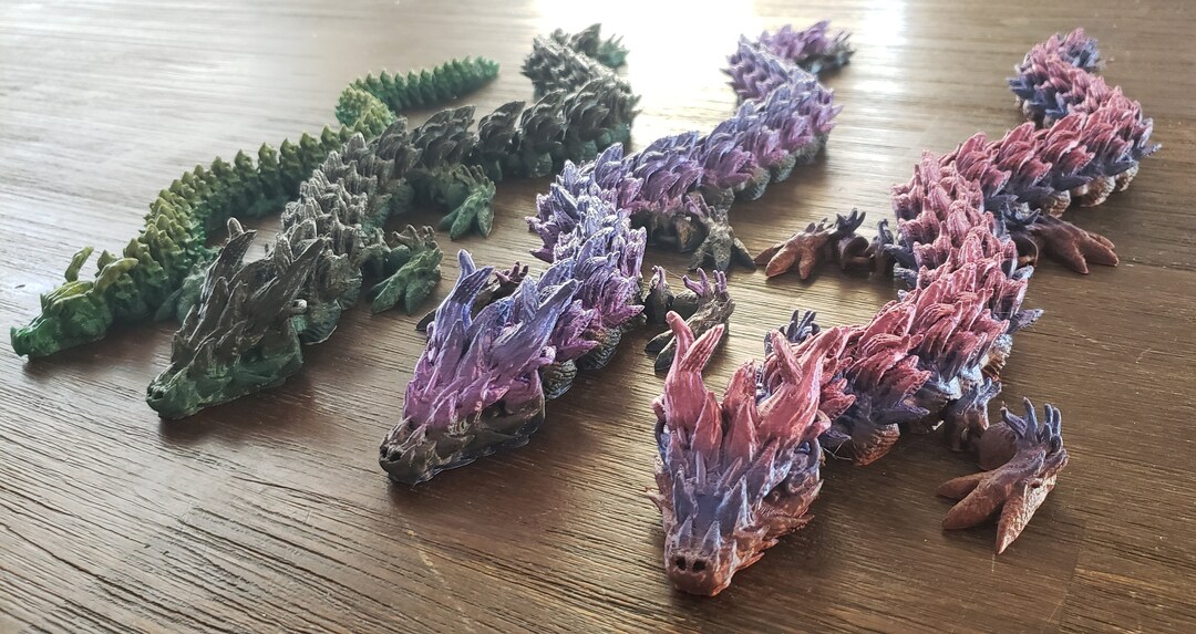 3D Printed Articulated Dragons Colorfully Crafted Toy - Etsy