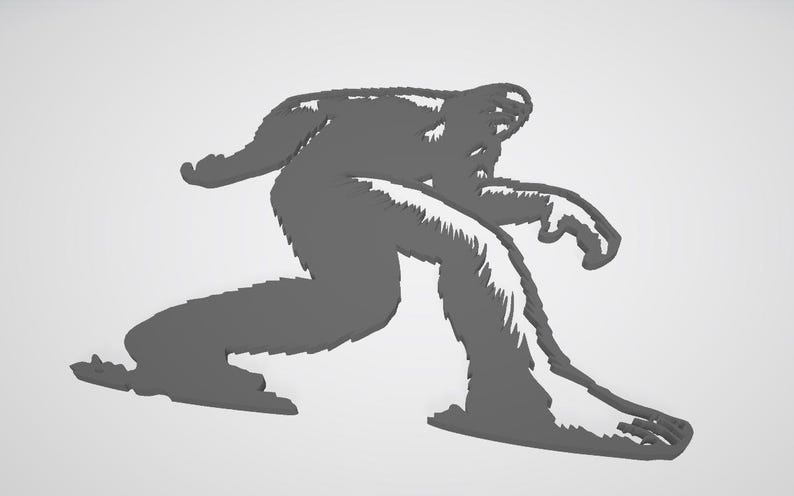 Bigfoot Decals SVG & STL Bundle, Mythical Cryptid Designs - Etsy